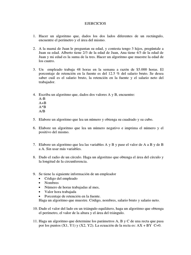 Algoritmos Básicos | PDF