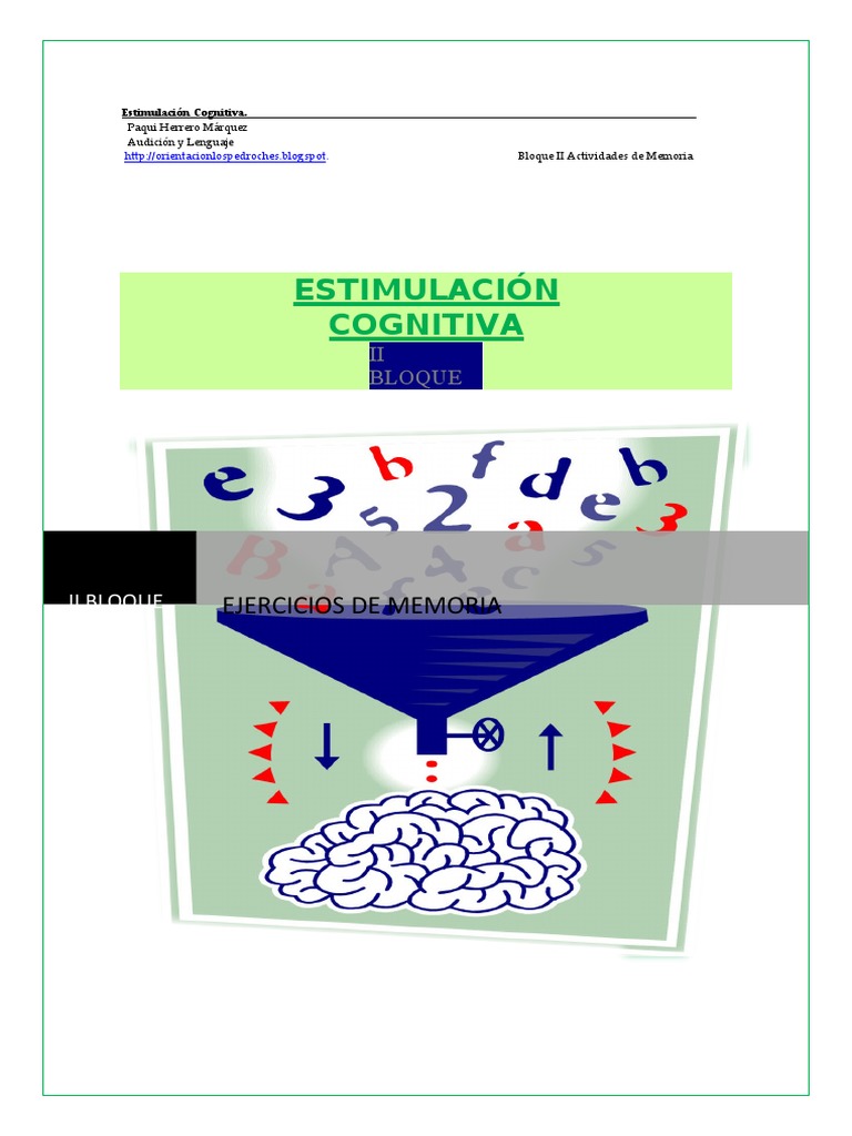 Estimulacion Cognitiva Bloque 2 (Ejercicios de Memoria) . | PDF Estimulacion Cognitiva Bloque 2 (Ejercicios de Memoria) . | PDF