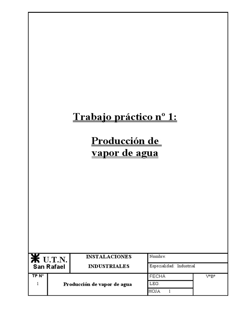 Ejemplo Ejercicios Resueltos TP1 | Descargar gratis PDF | Vapor | Ciencia de los materiales