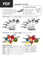 Tle 7 Cookery Perform Mensuration & Calcuation | PDF | Teaspoon | Litre