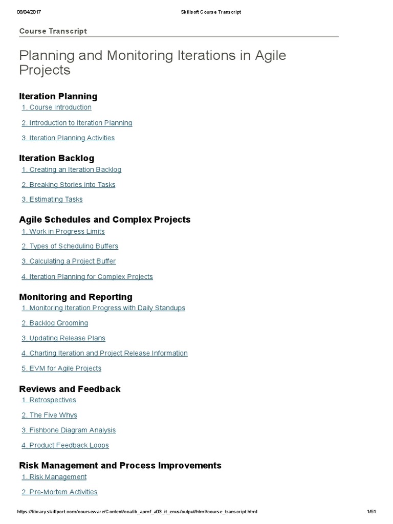 Planning and Monitoring Iterations in Agile | PDF | Scrum (Software ...
