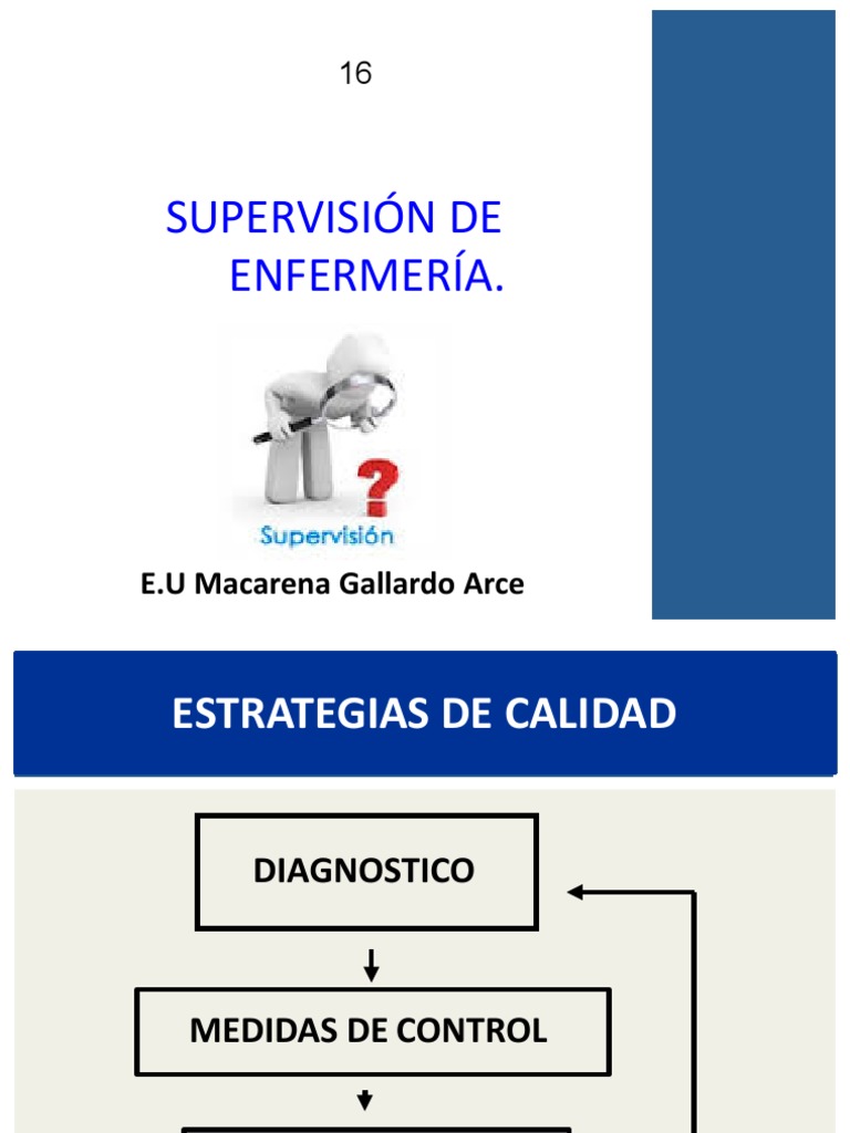 Clase 16 Supervision De Enfermeria Pdf Lavado De Manos Evaluación