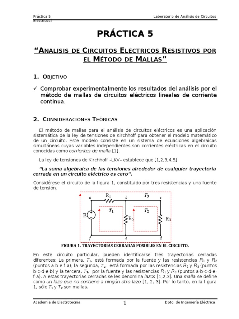 ANÁLISIS DE CIRCUITOS POR MÉTODO DE MALLAS | PDF | Análisis de red (circuitos eléctricos ...