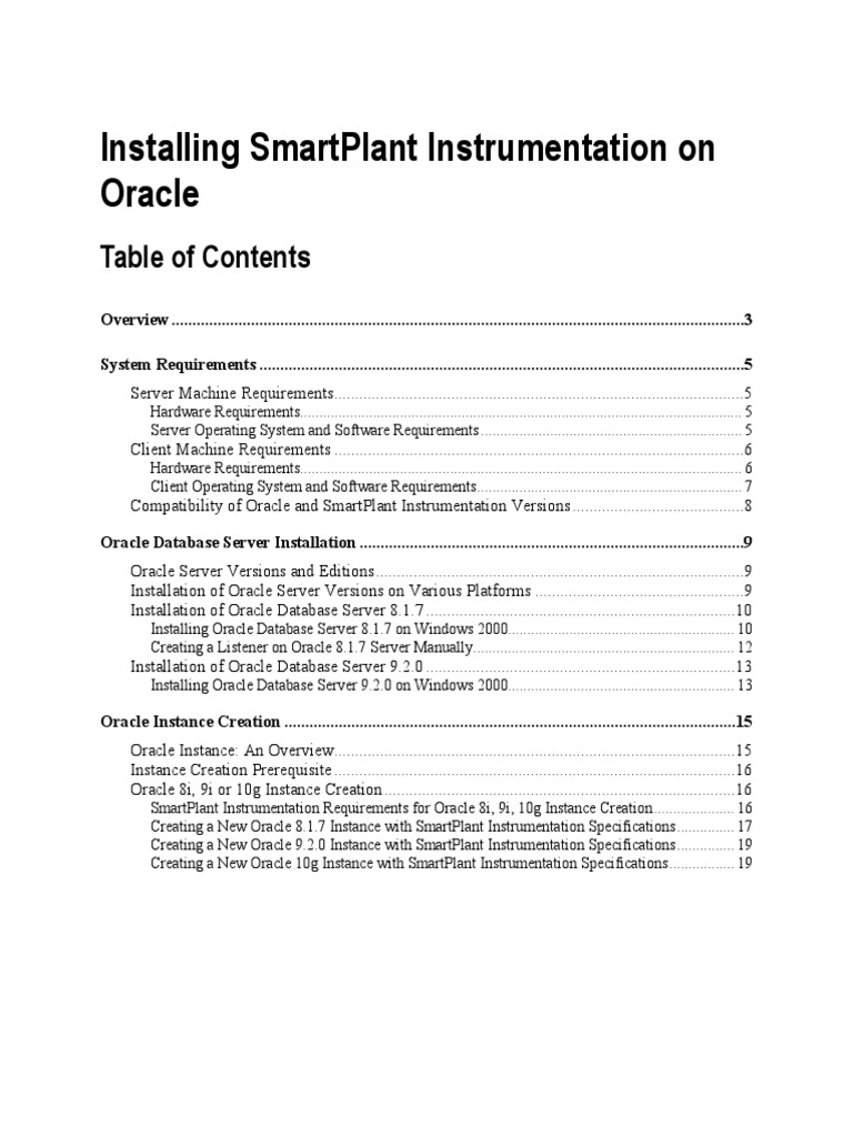 SmartPlant on Oracle Setup Guide | PDF | Installation (Computer Programs) | Windows Registry
