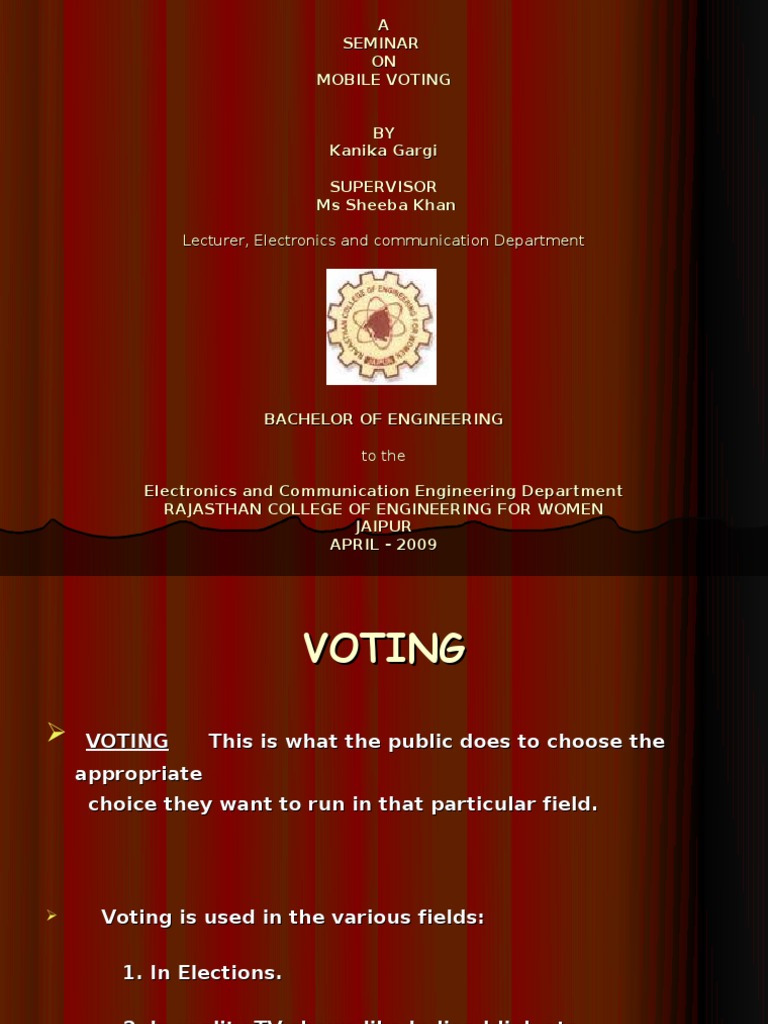 Mobile Voting | PDF | Electronic Voting | Voting