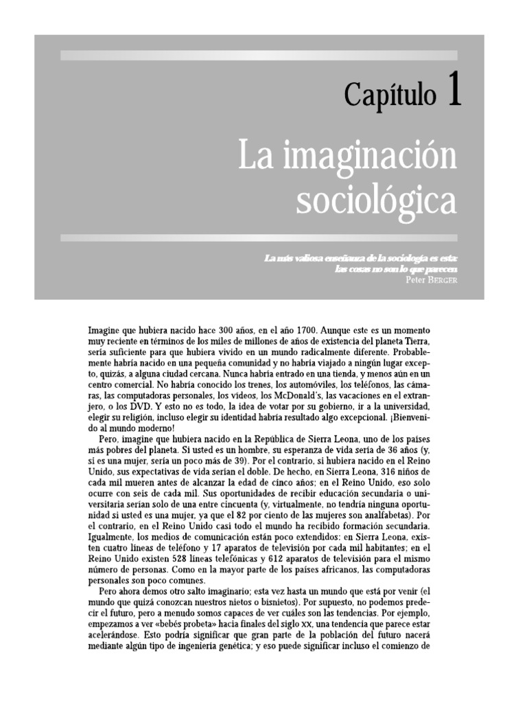 Capitulo 1-Macionis PDF | PDF