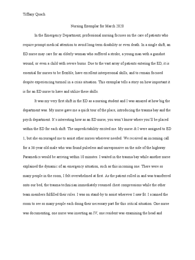 Nursing Exemplar For March 2020 | PDF | Catheter | Nursing