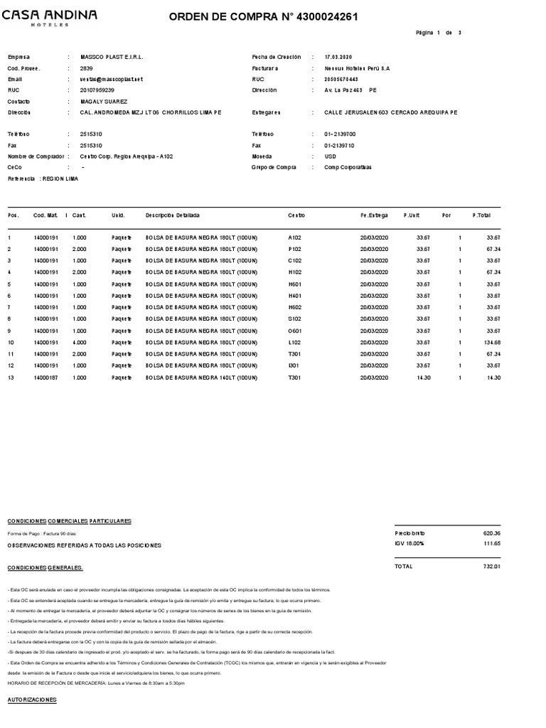 Oc 4300024261 Mascco Plast | PDF | Derecho civil (sistema legal ...