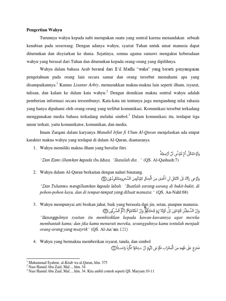 Pengertian Wahyu | PDF