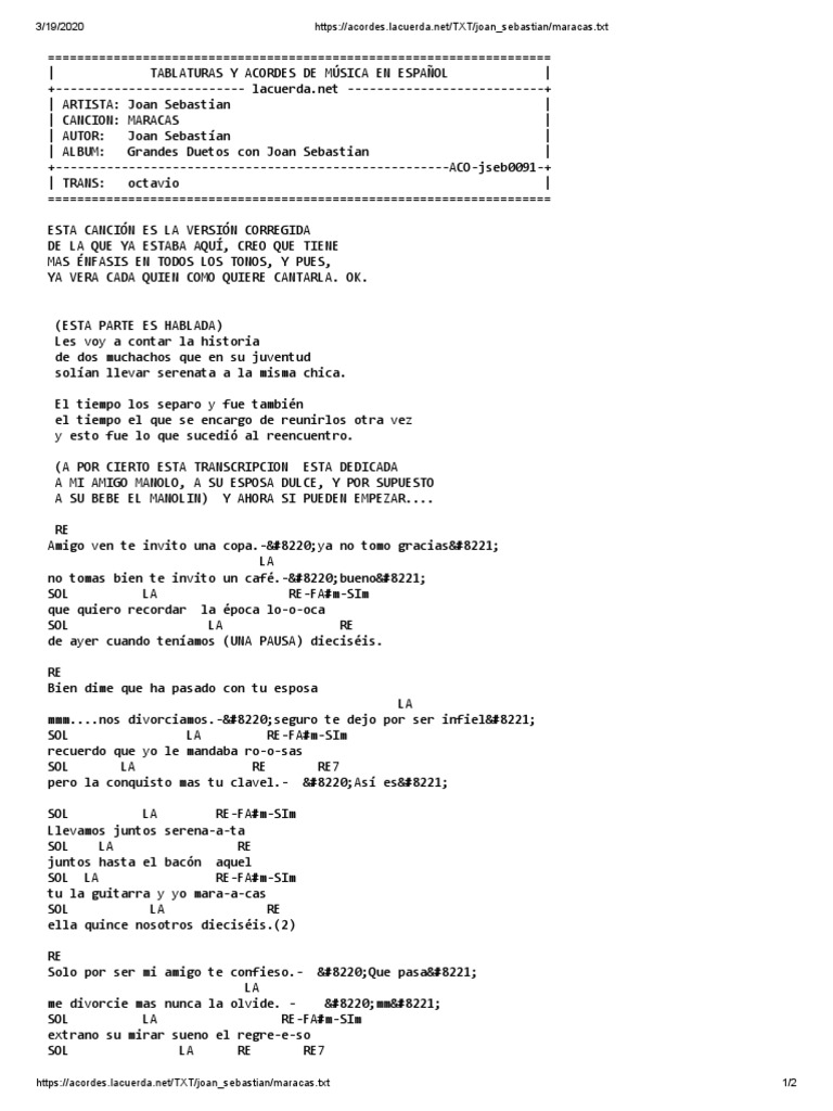 Maracas Letra MARACAS