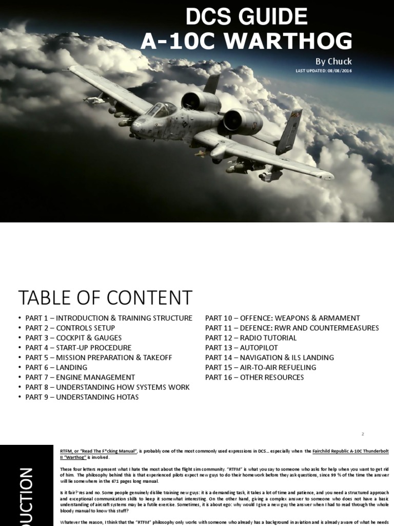 Chuck's DCS A-10C Warthog Guide PDF | PDF | Cockpit | Radio