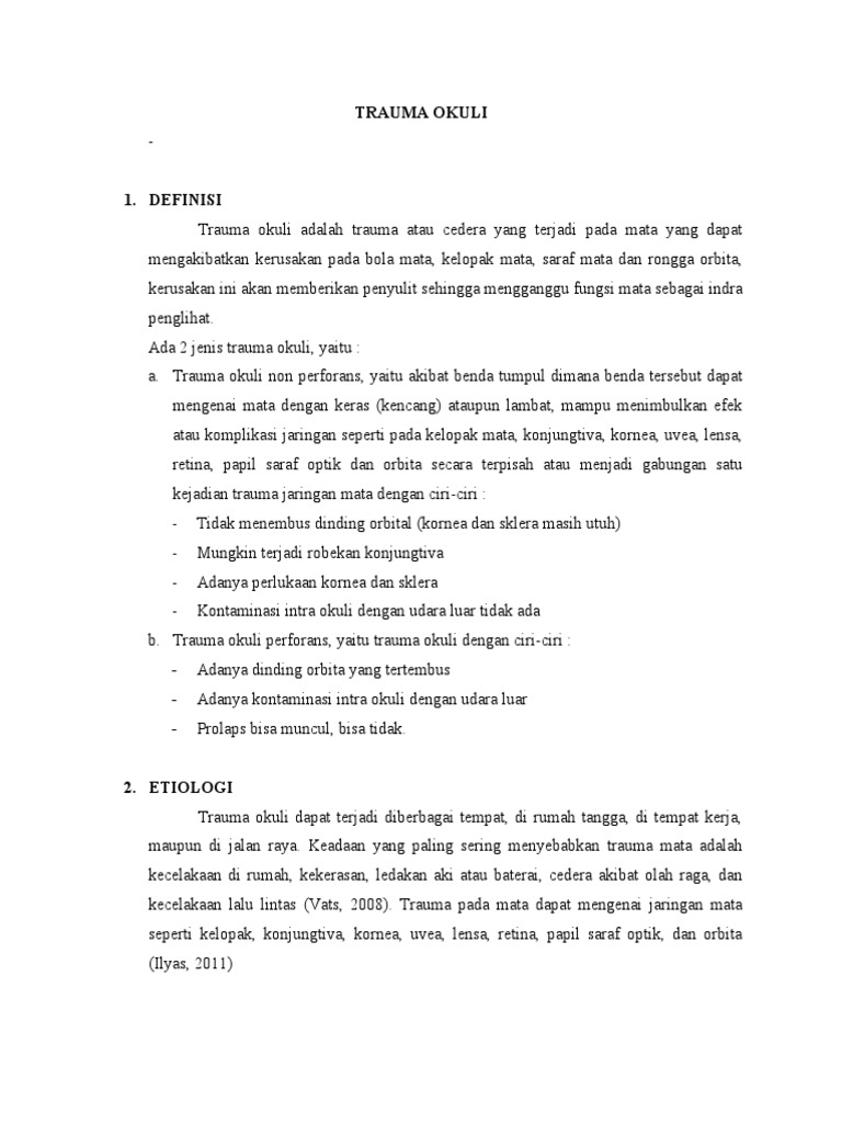 LP Trauma Okuli | PDF