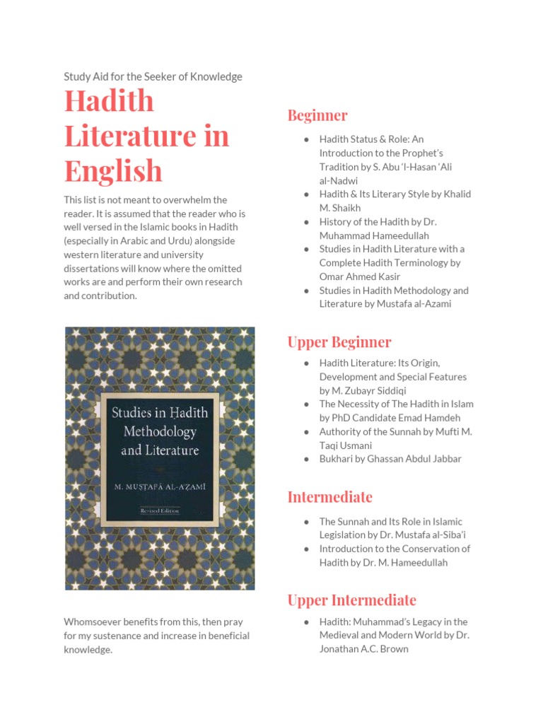Hadith Reading List in English (March 2020) | PDF | Hadith | Islamic Ethics