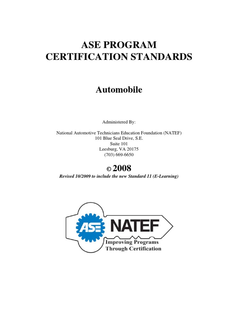 Auto Standards 2008 | PDF | Professional Certification | Educational ...