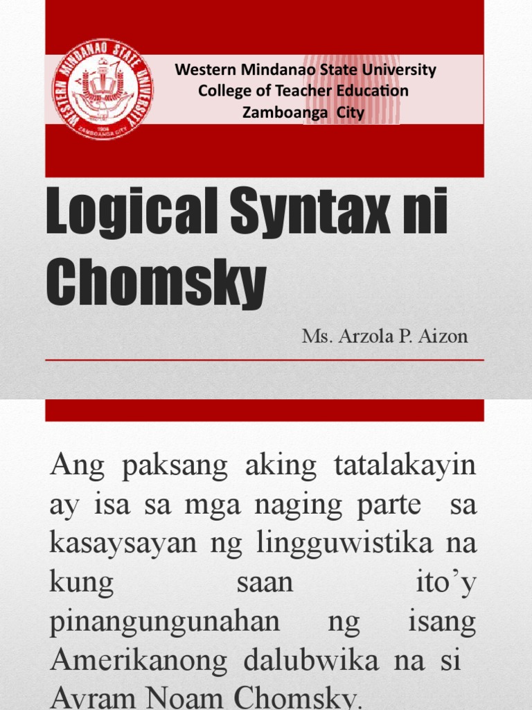 Logical Syntax | PDF