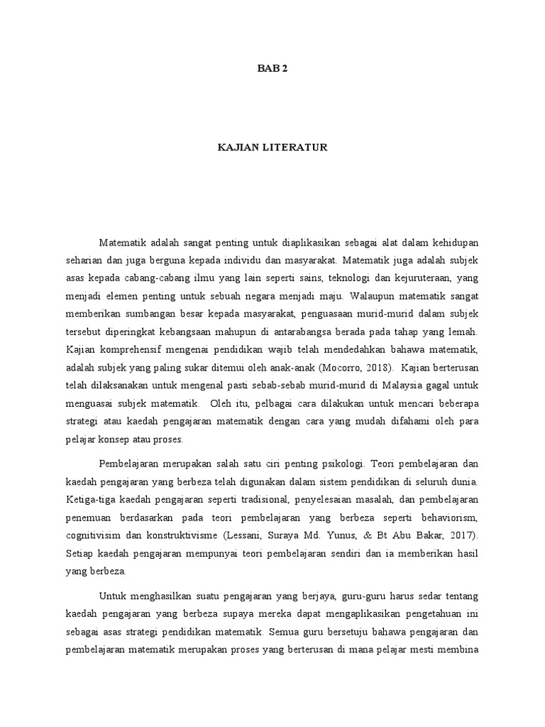 Bab 2 - Kajian Literatur | PDF