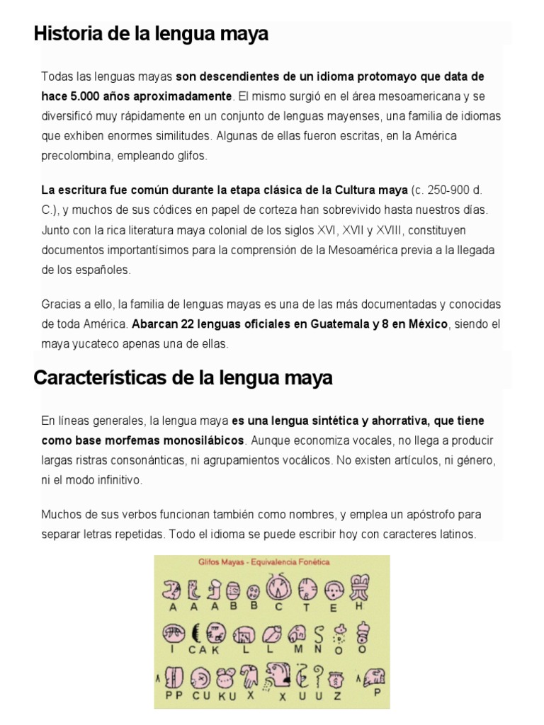 Historia de La Lengua Maya | PDF | Civilización maya | Mesoamérica