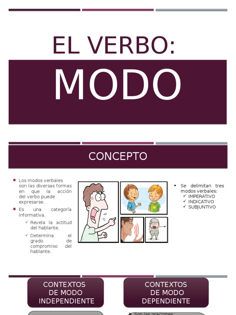 El Verbo Modo | PDF | Verbo | Lingüística