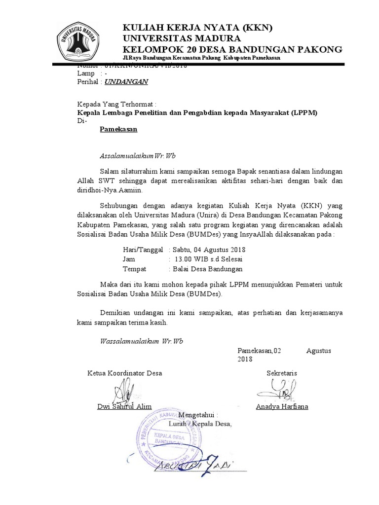 Surat KKN | PDF