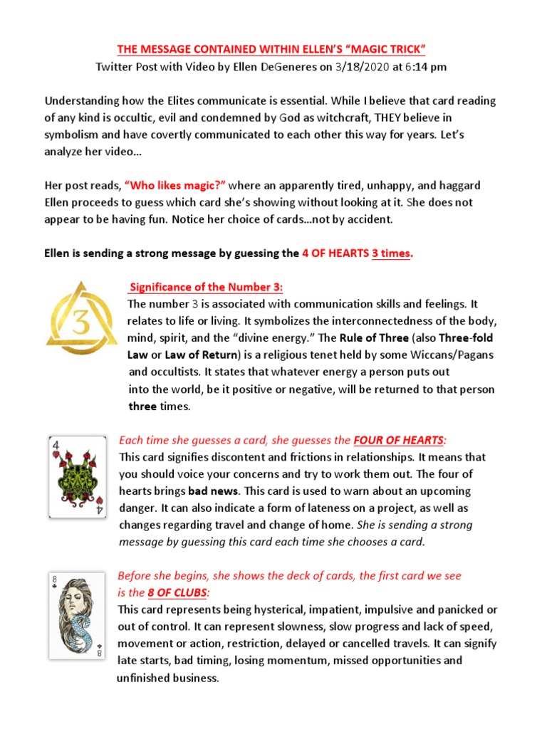Ellen's Message in The Cards | PDF