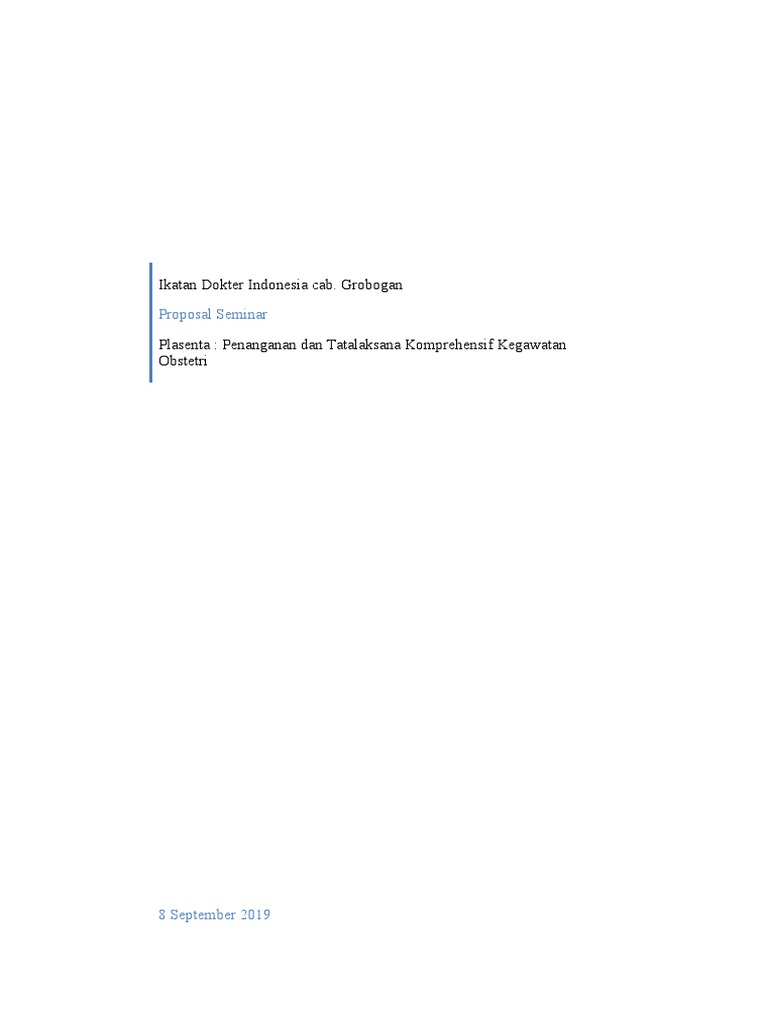 Proposal Seminar IDI | PDF