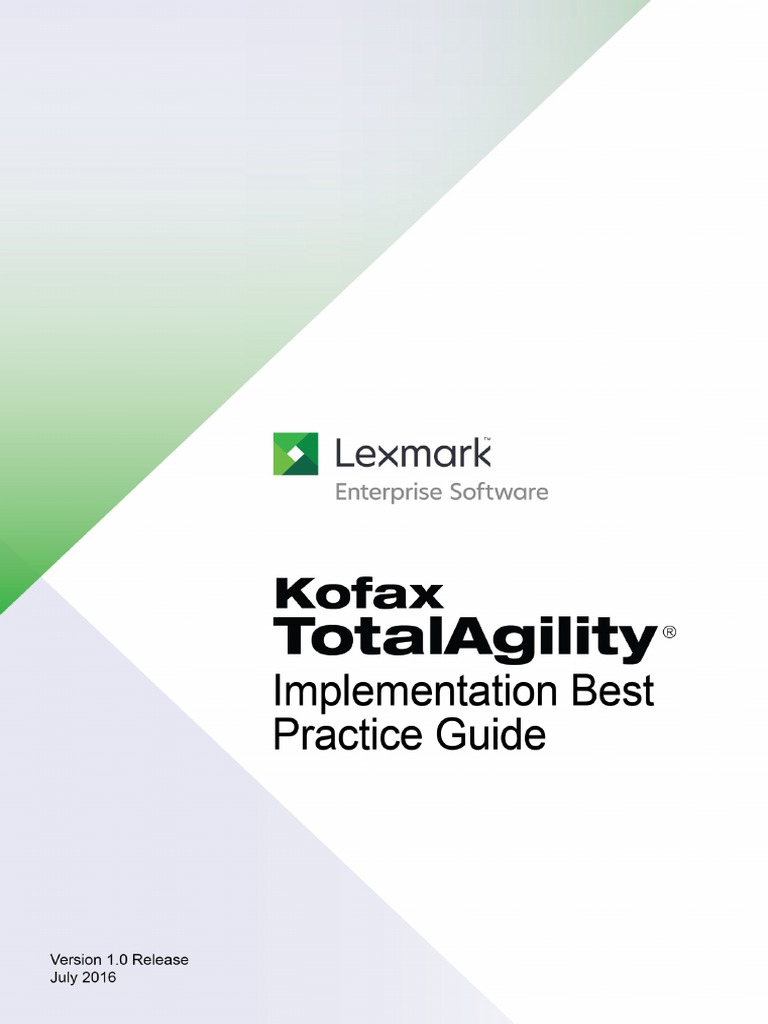 Kofax TotalAgility - Implementation Best Practice Guide - v1 - 0 PDF ...