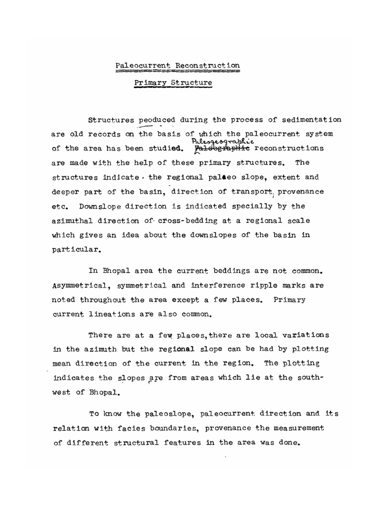 06 - Paleocurrent Reconstruction PDF | PDF | Sedimentology | Geology