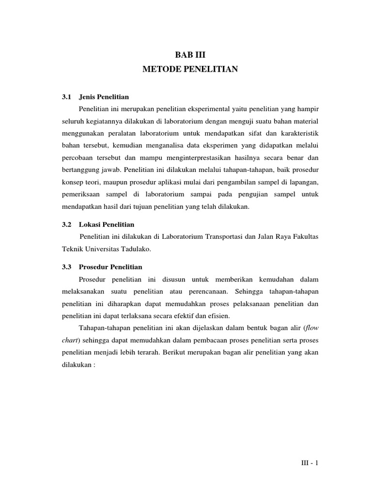 Bab 3 Metode Penelitian Aspal Porus PDF | PDF