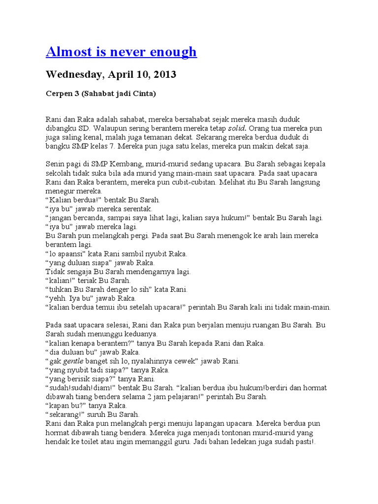 Almost Is Never Enough | PDF | Agama & Spiritualitas