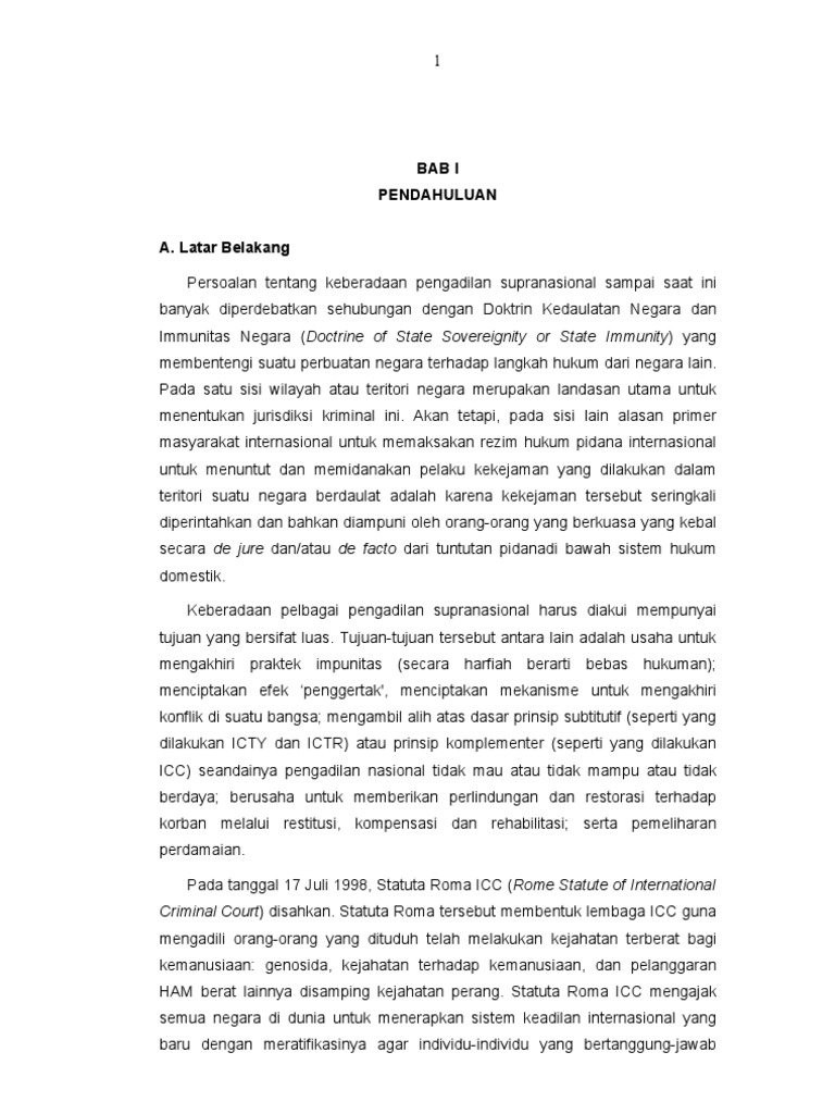 Pengadilan Supranasional dan HAM | PDF