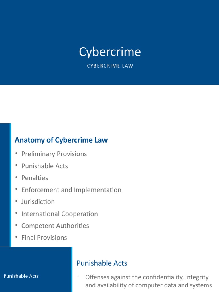 Cybercrime Law | PDF | Cybercrime | Misconduct