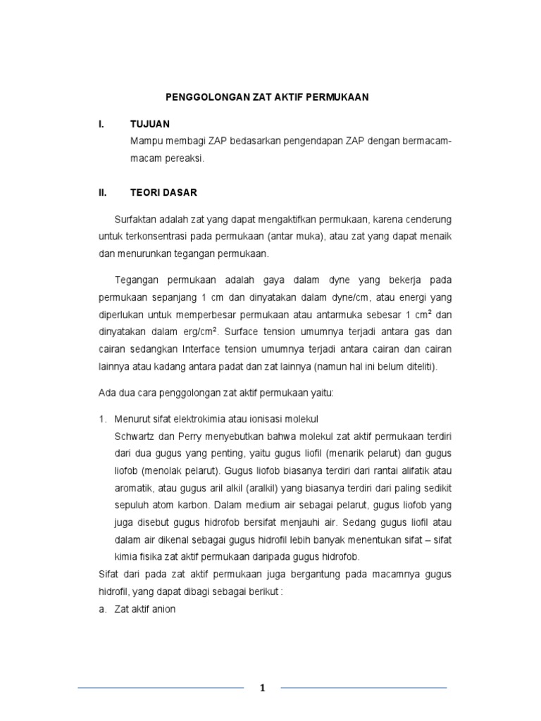 Penggolongan Surfaktan | PDF