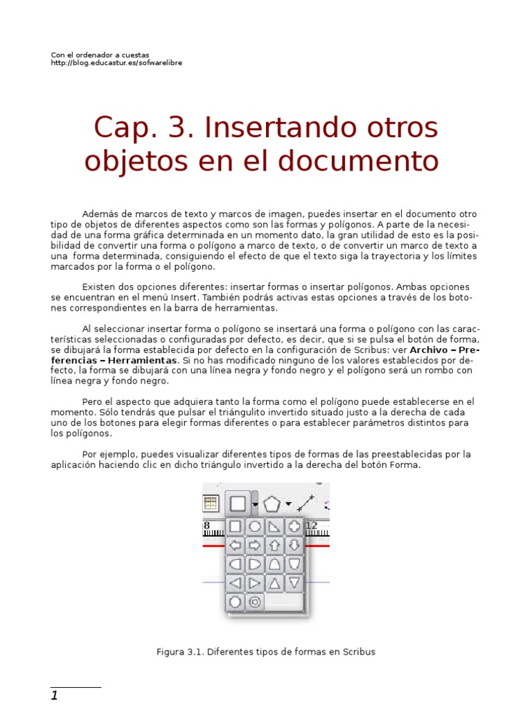 Aprende A Utilizar Scribus - Capítulo 3 | PDF | Point and Click ...