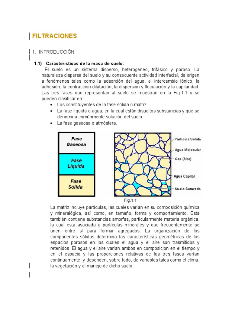 FILTRACIONES | PDF | Suelo | Filtración