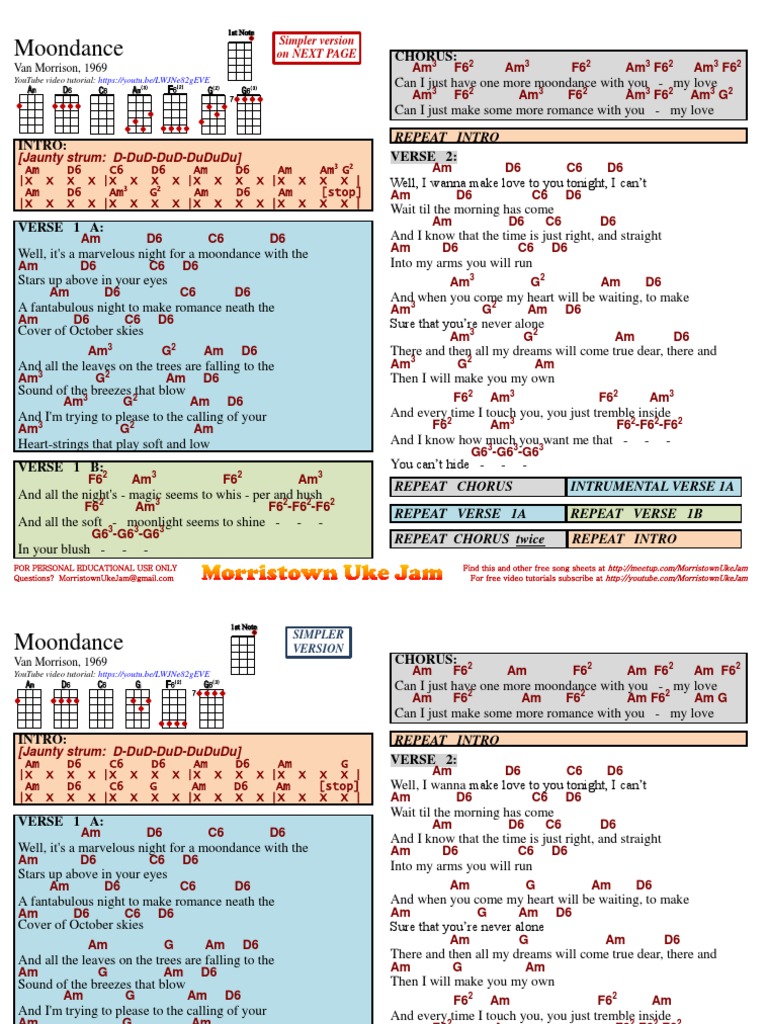 2 Moondance (Van Morrison) PDF | PDF | Song Structure | Songs
