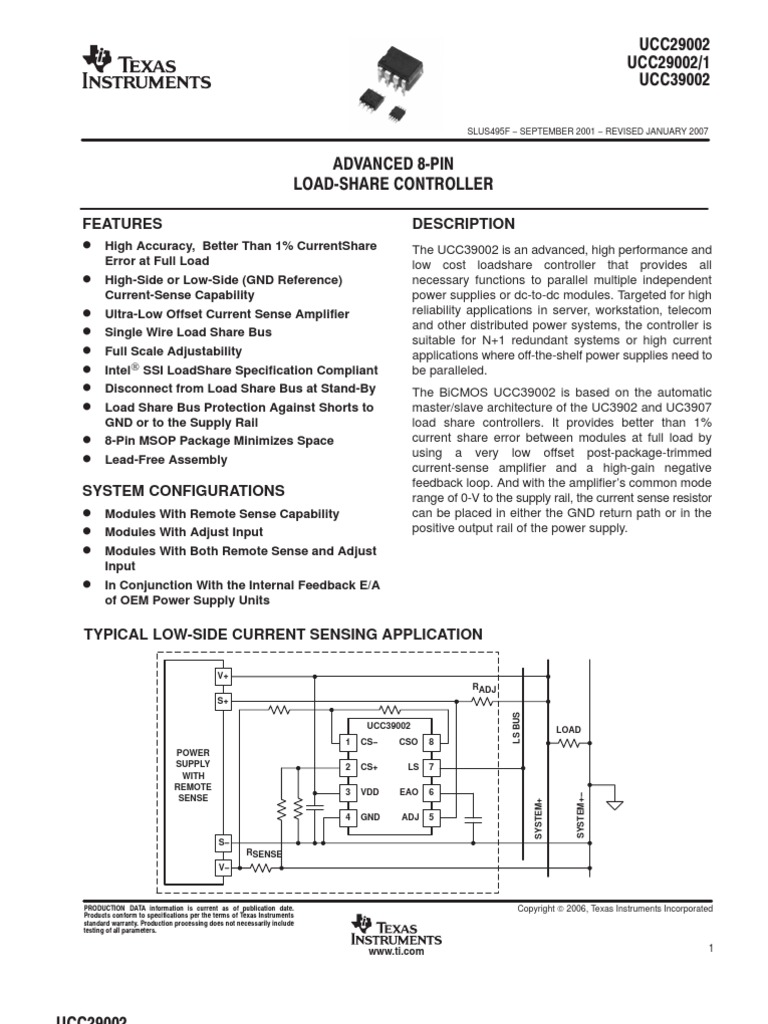 Ucc 39002 | PDF | Amplifier | Power Supply