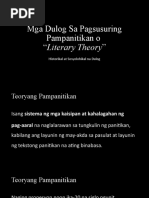 Teoryang Pampanitikan Bayograpikal Historikal at Klasisismo | PDF