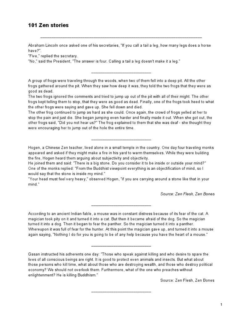101 Zen Stories PDF | PDF | Zen | Kōan