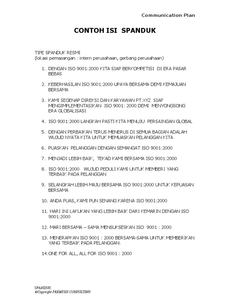 Contoh Isi Spanduk | PDF