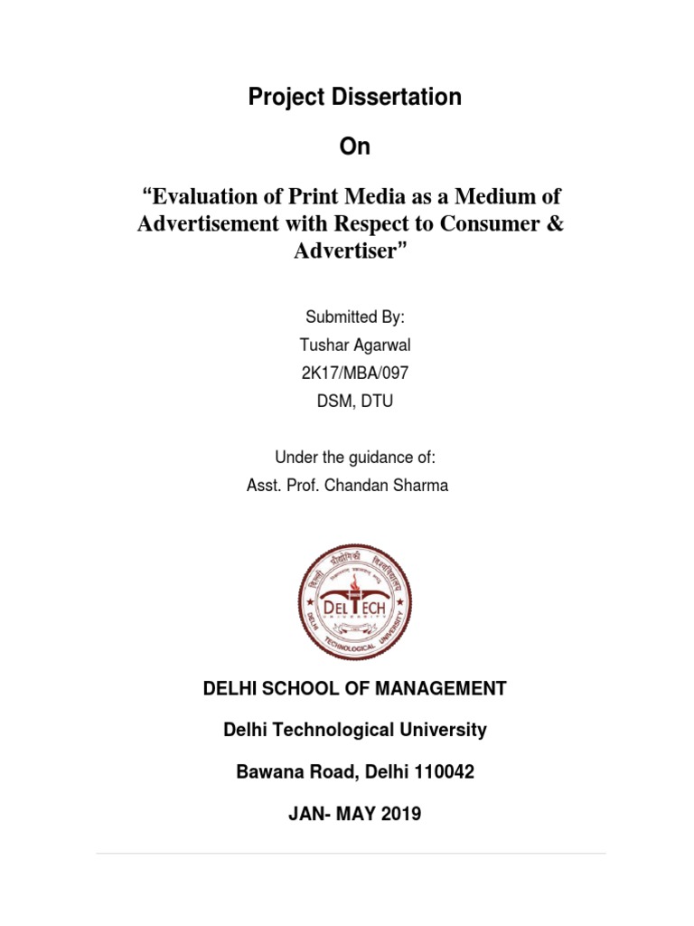 Print Media Project PDF | PDF | Advertising | Marketing Research
