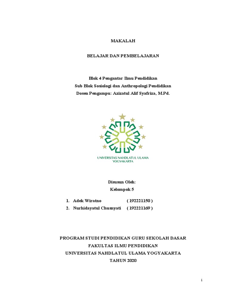 Makalah Belajar Dan Pembelajaran | PDF