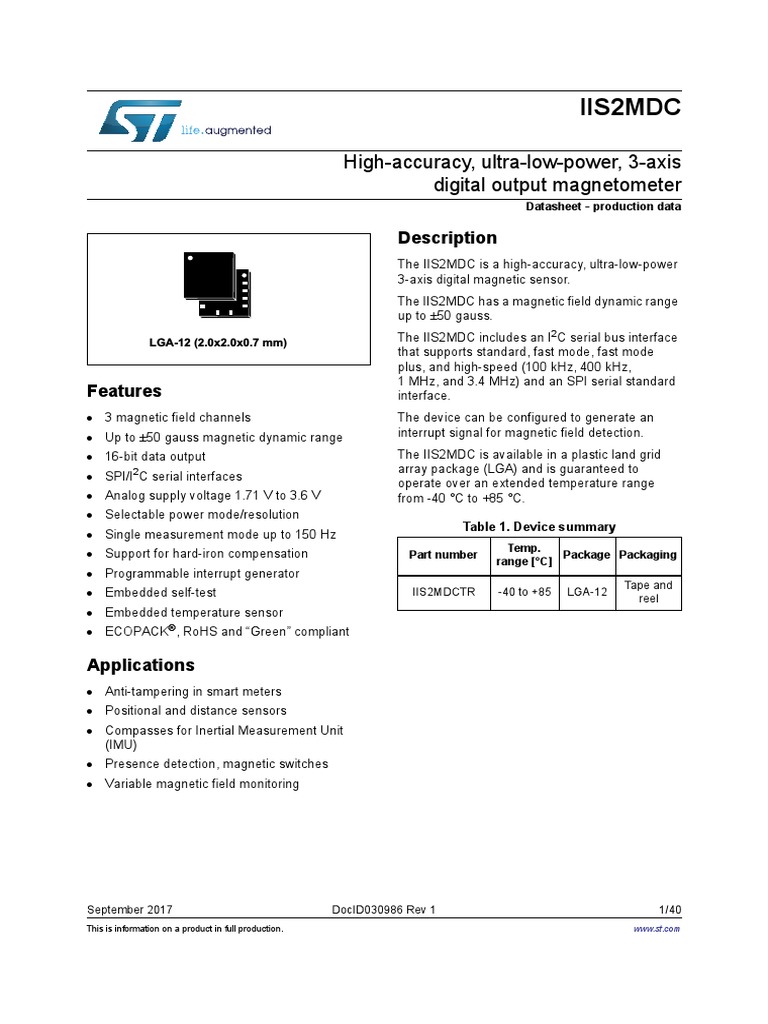 Iis 2 MDC | PDF | Electrostatic Discharge | Sensor