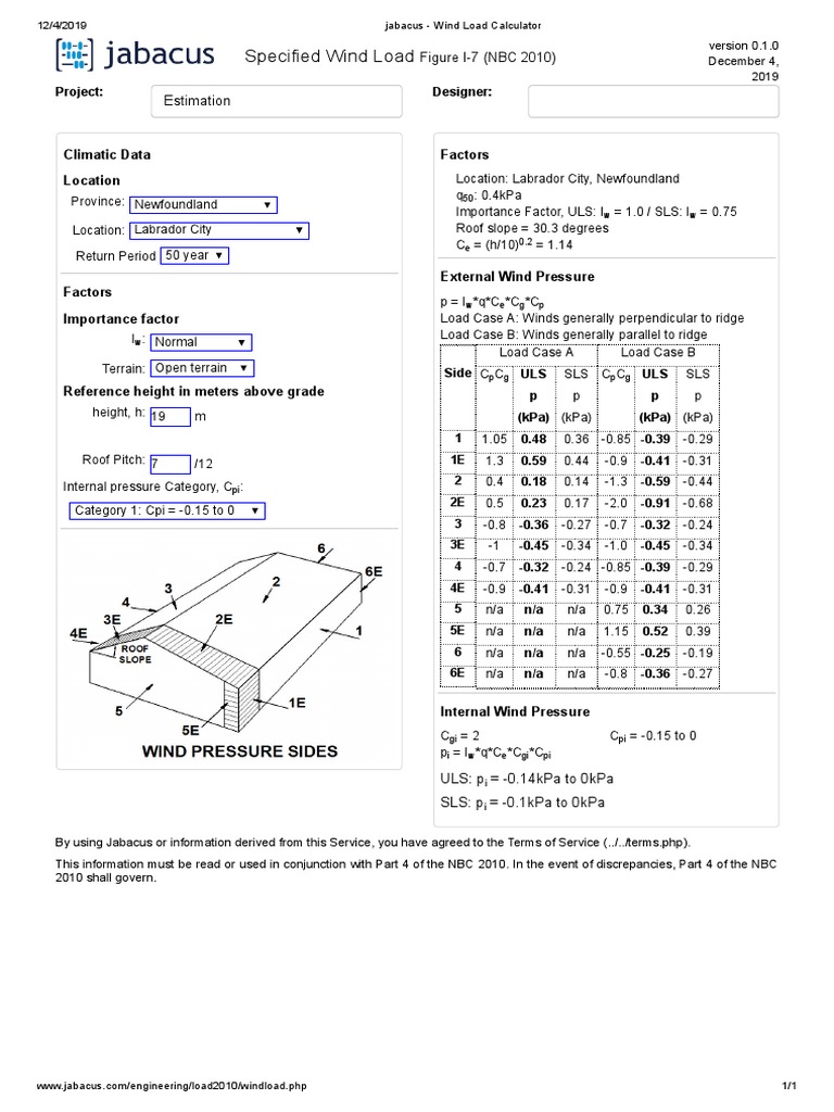 Jabacus - Wind Load Calculator | PDF | Nature