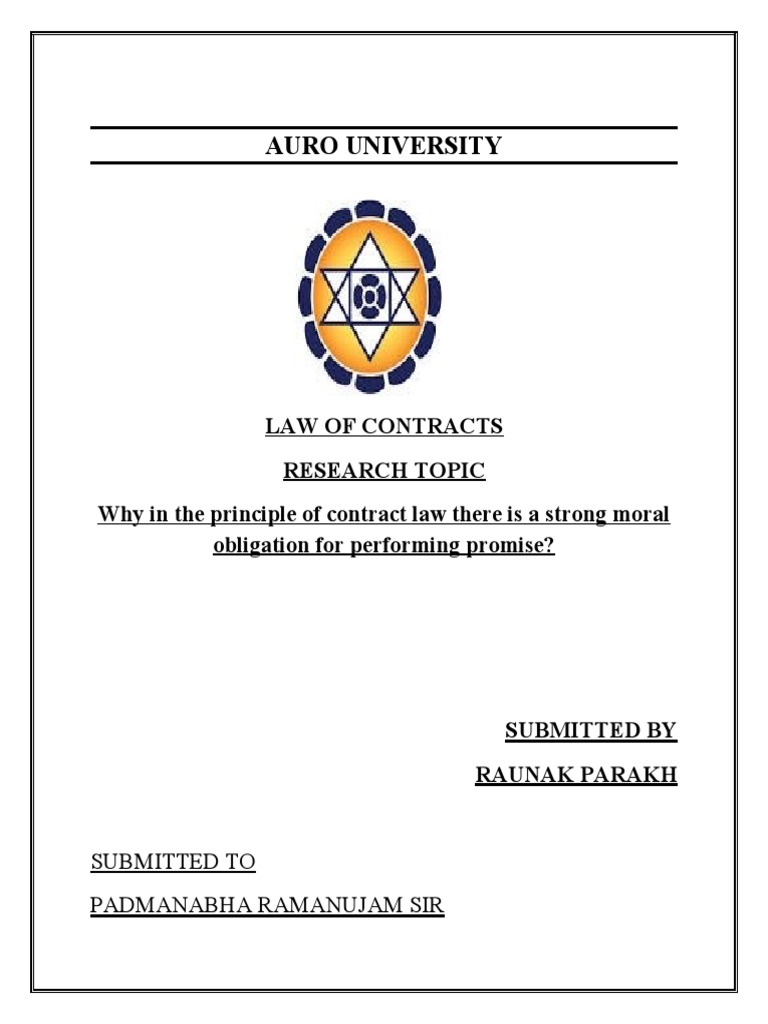 Moral Obligations in Contract Law | PDF | Consideration | Estoppel