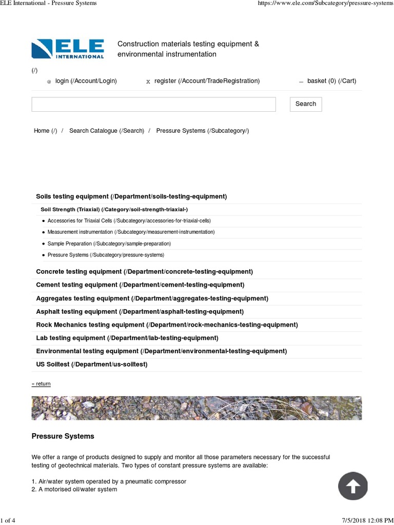 ELE International - Pressure Systems | PDF | Pressure | Geotechnical ...