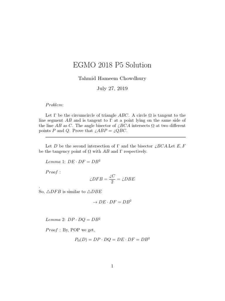 Egmo 2018 P5 | PDF | Teaching Methods & Materials