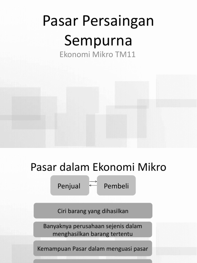 11.pasar Persaingan Sempurna-1 | PDF