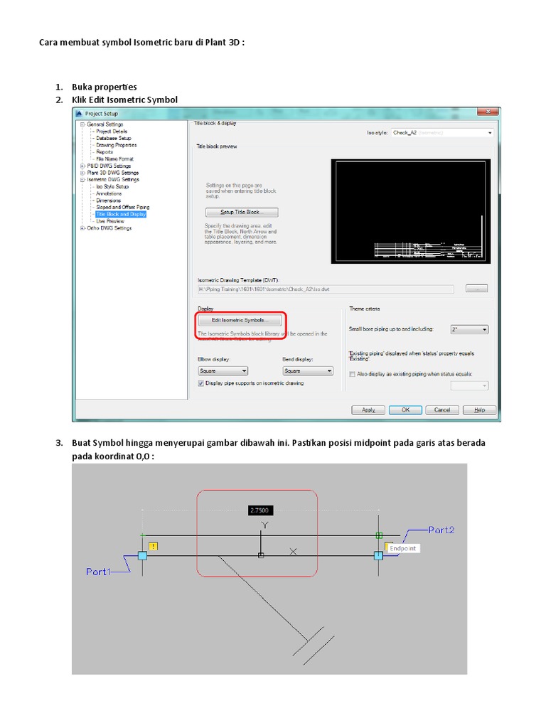 Panduan Simbol Isometrik Plant 3D | PDF | Metode & Bahan Ajar | Komputer