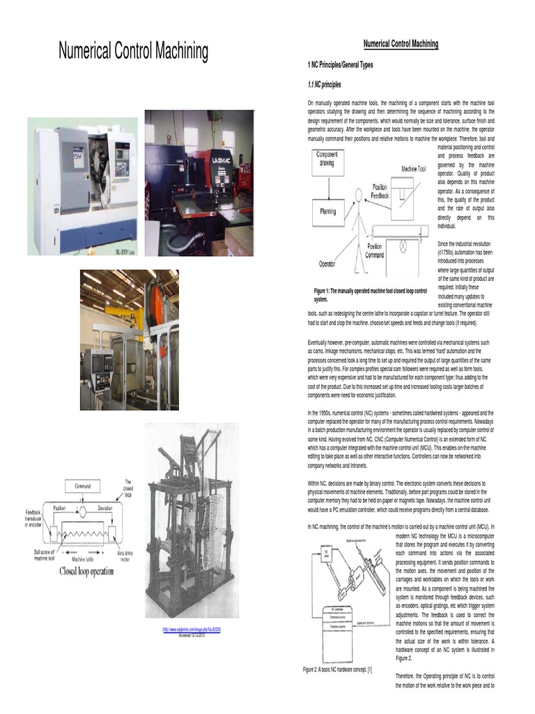NC - Machining - Notes v2 PDF | PDF | Numerical Control | Electric Motor