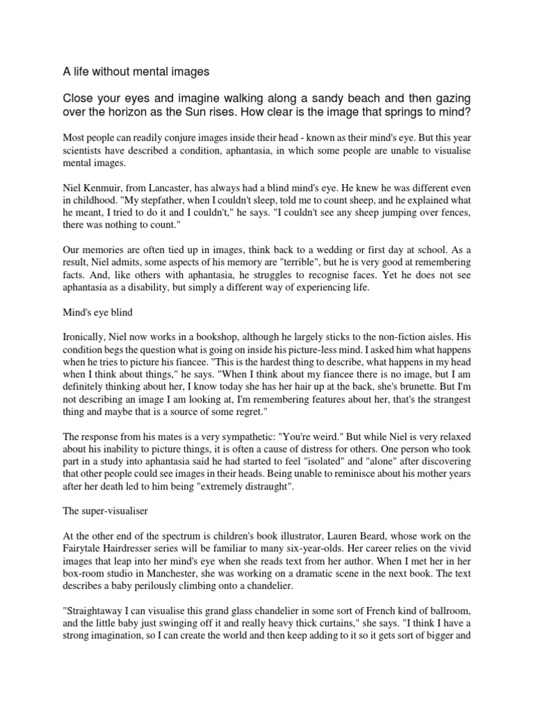 True False Not Given Practice Test PDF | PDF | Mental Image | Neuroscience